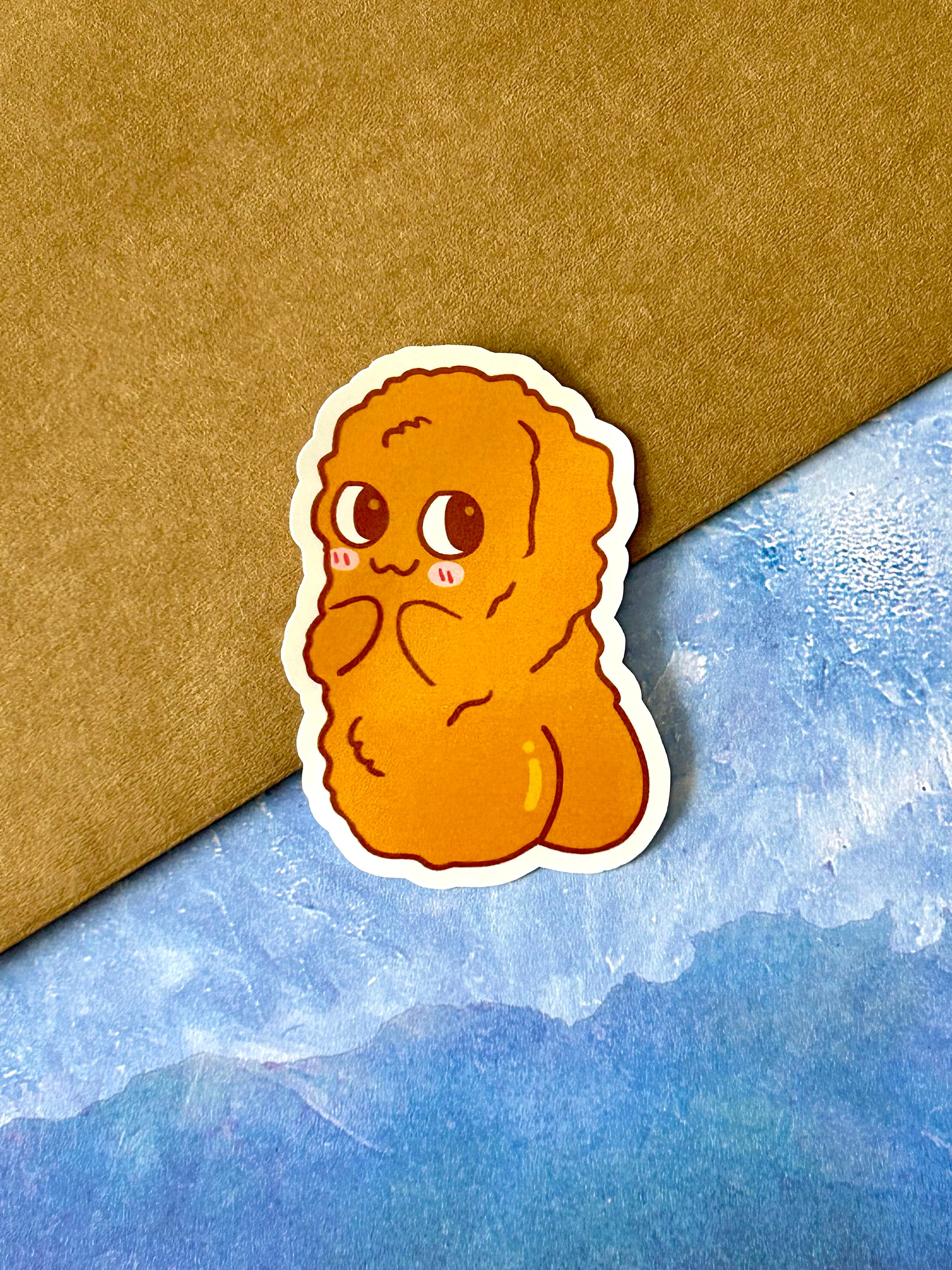 Cheeky Chicken Nugget Sticker - Cute Glossy Vinyl Sticker for Water ...
