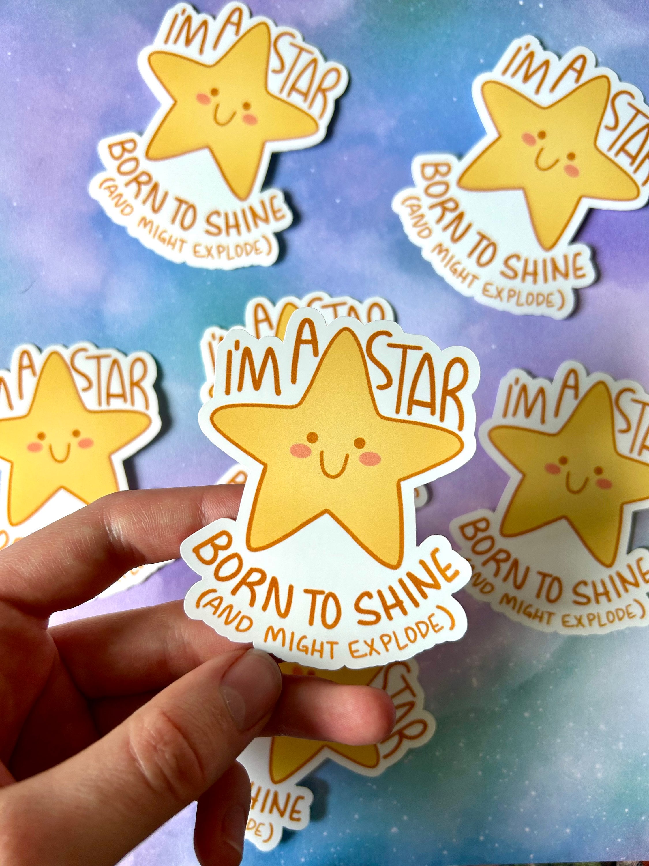 I'm a Star Sticker - Funny Glossy Sticker for Water Bottles, Laptops ...