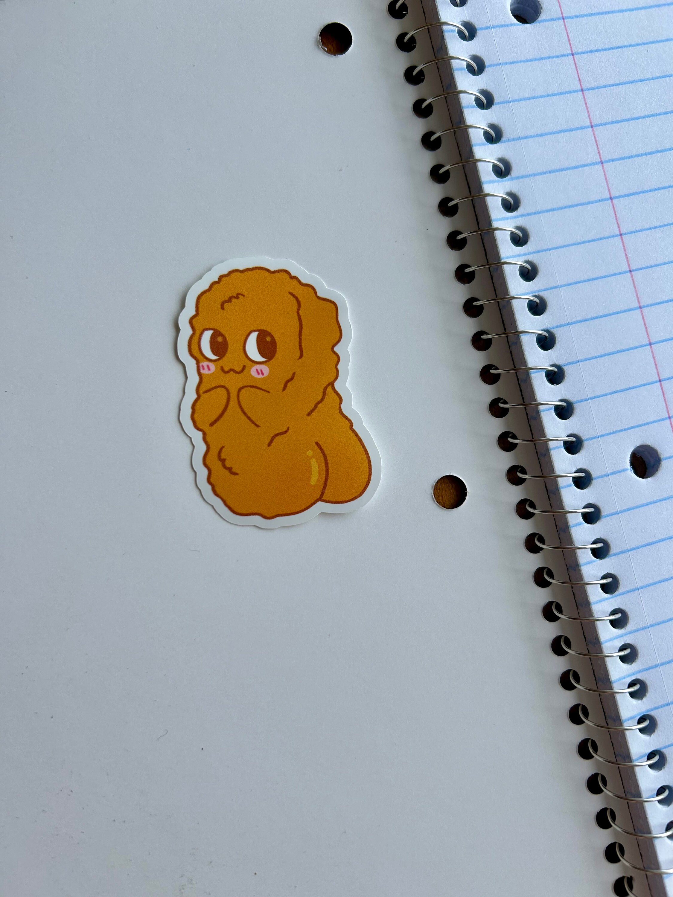 Cheeky Chicken Nugget Sticker Cute Glossy Vinyl Sticker for Water ...