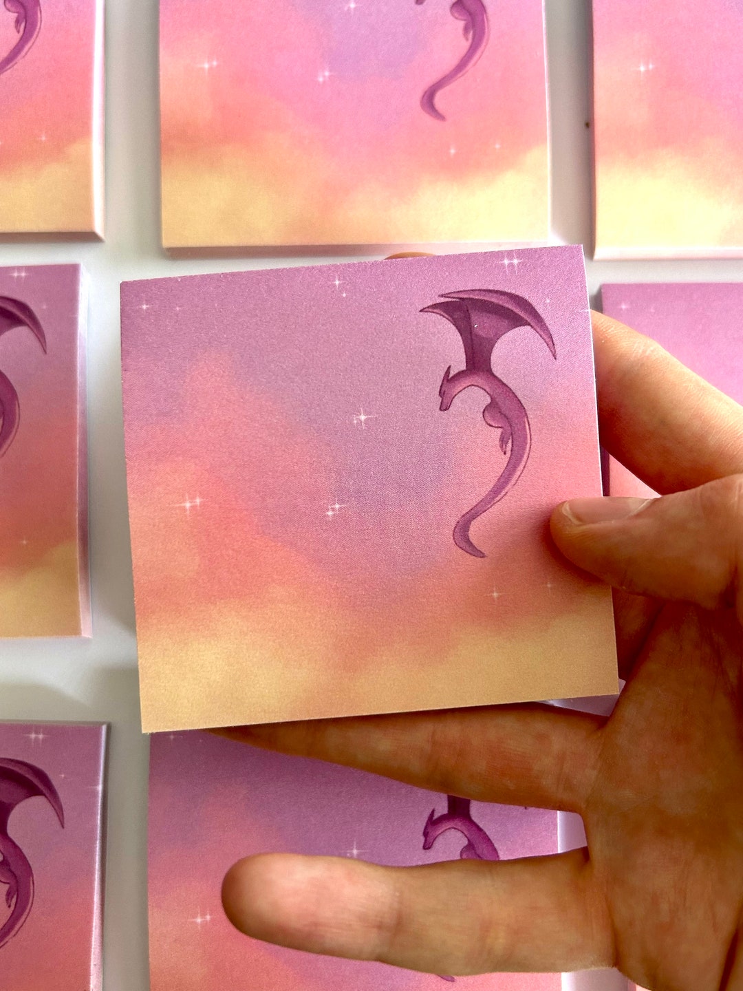 Aesthetic Cloudy Dragon Sticky Notes - Beautifully Designed Sticky Note ...
