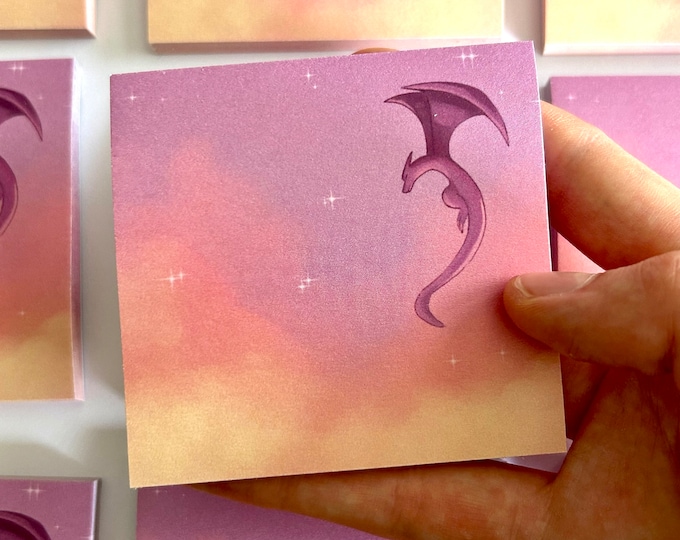 Aesthetic Cloudy Dragon Sticky Notes - Beautifully Designed Sticky Note ...