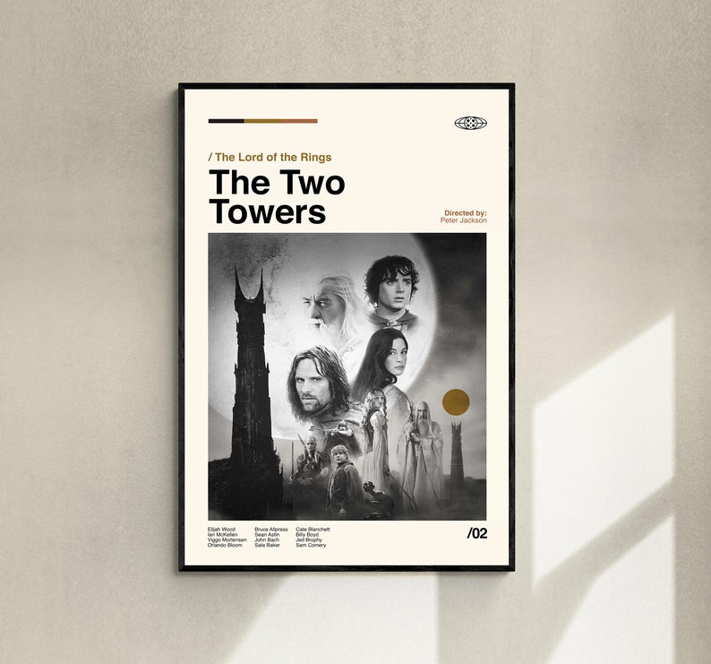 The Two Tower Poster the Two Tower Print Movie Poster - Etsy