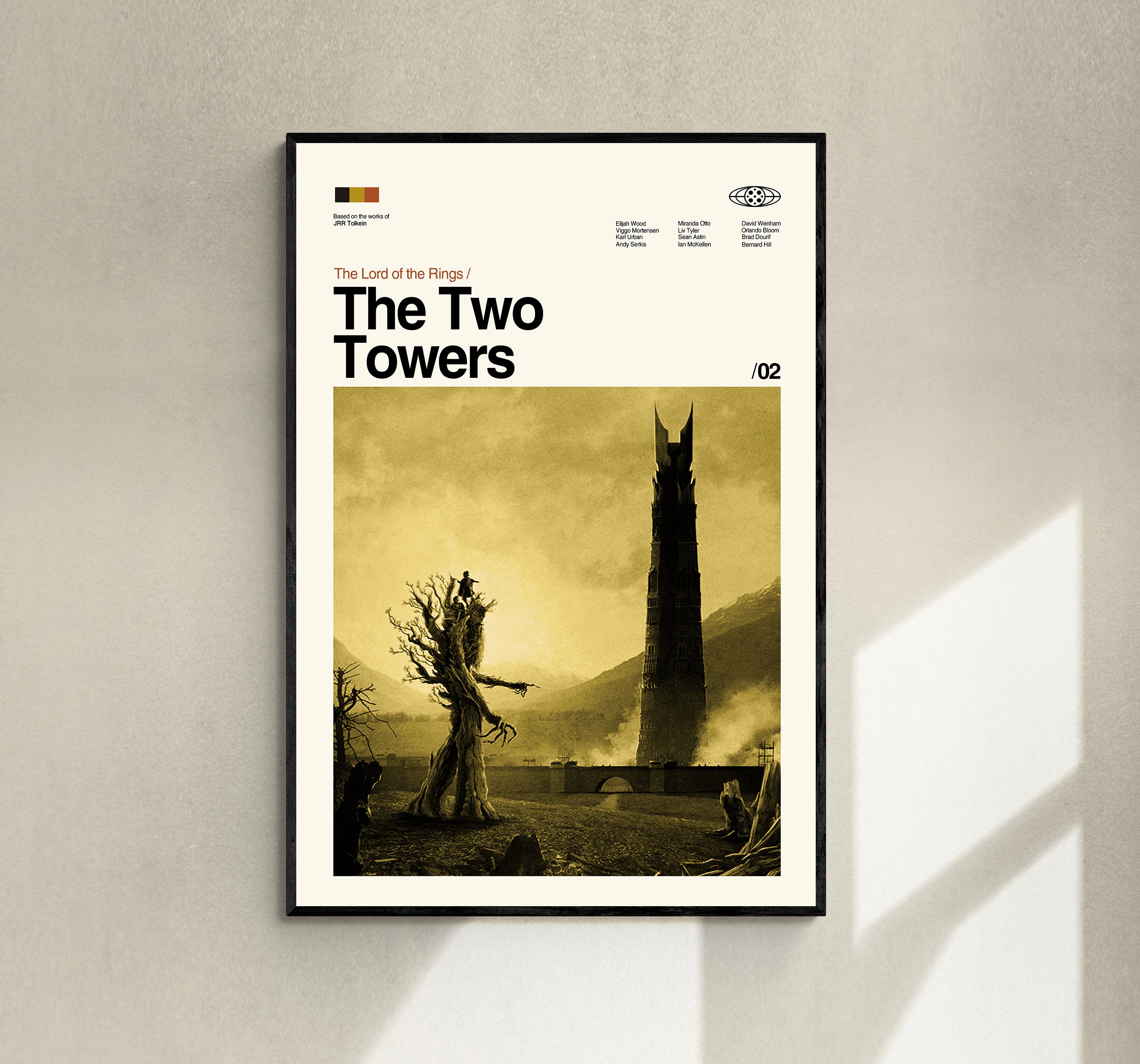 The Two Tower Poster the Two Tower Print Retro Movie Poster - Etsy