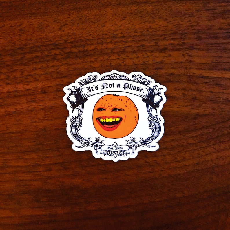 Annoying Orange Legacy // Funny Meme Sticker for Laptop, Bottle, Phone ...