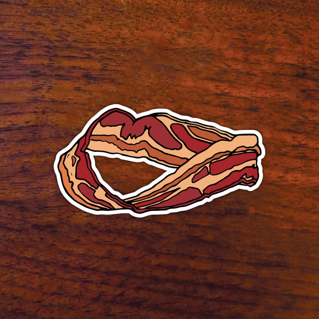 Bacon Mobius Strip // Funny Meme Sticker for Laptop, Bottle, Phone, Car ...
