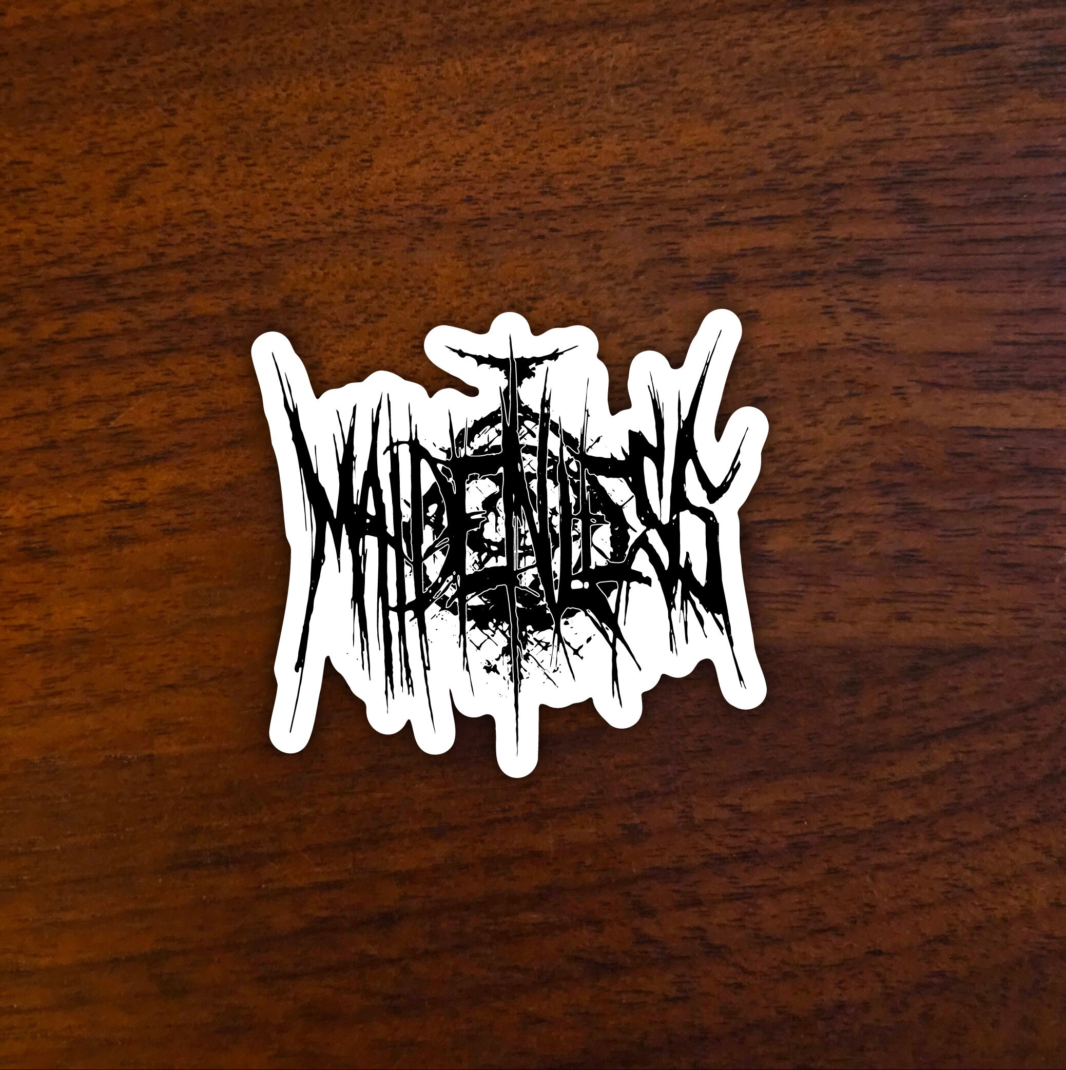 Maidenless // Funny Meme Sticker for Laptop, Bottle, Phone, Car, Hard ...