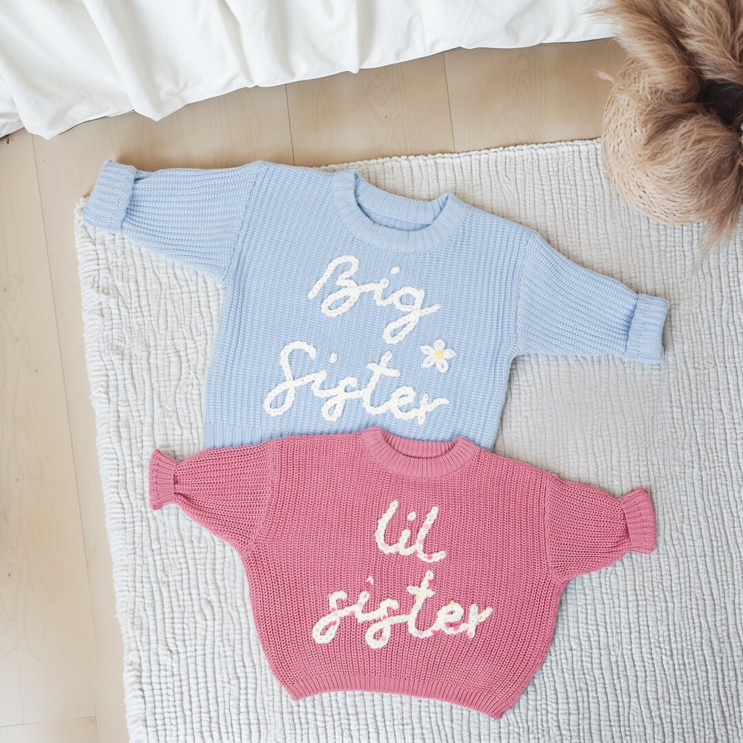 Custom Baby Name Sweater,knit Name Baby Sweater,hand Embroidered Name ...