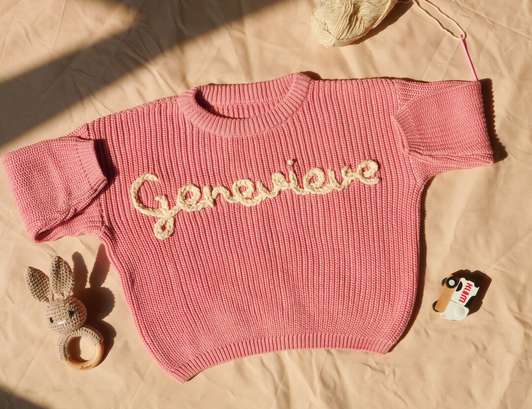 Cute Customized Name Baby Sweaters, Adorable Personalized Hand ...