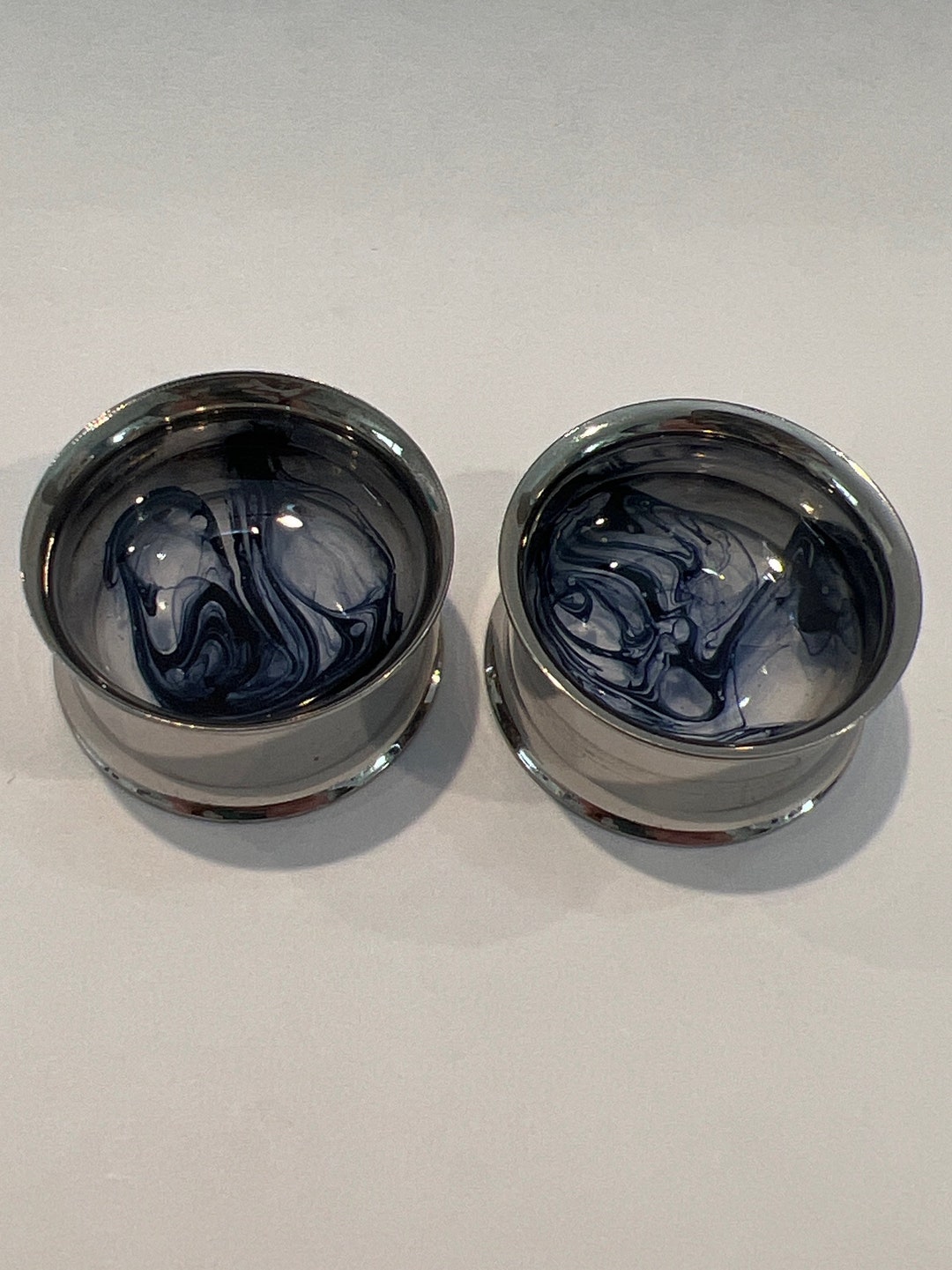 11/16 Inch/18mm Ear Plugs With Blue Design - Etsy