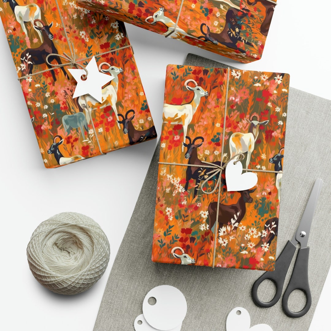 Grazing Goatscape Gift Wrap - Etsy