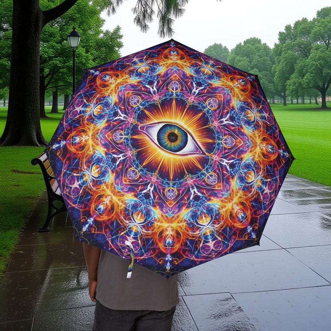 Psychedelic Eye Mandala Umbrella - Etsy