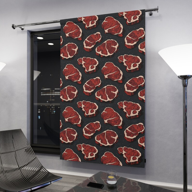 Meat Themed Window Curtain 1 Piece - Etsy