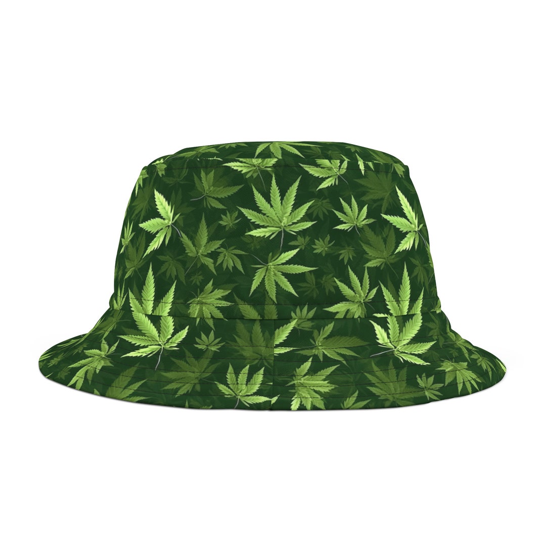 Cannabis Leaf Bucket Hat - Etsy
