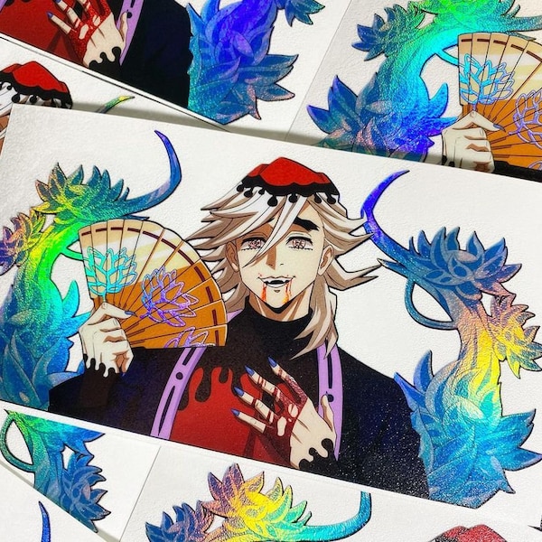 Holographic Demon Slayer Sticker - Etsy