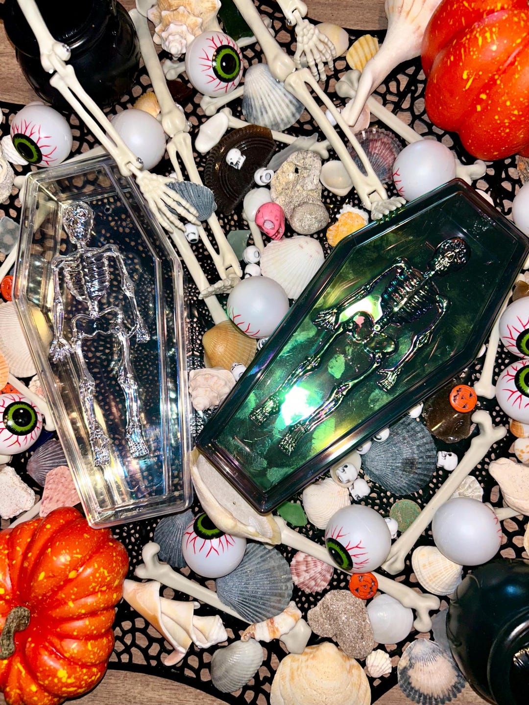 Mystery Coffin Halloween Spooky Scary Ocean Treasure Box Seashells, Sea ...