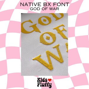 Native BX Font God of War - Bx Font - Embroidery - Embroidery Font ...