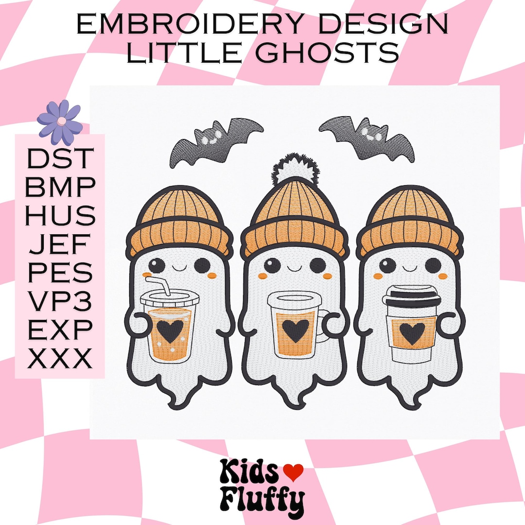 Little Ghosts Embroidery Design - Embroidery - Ghost - Embroidery ...