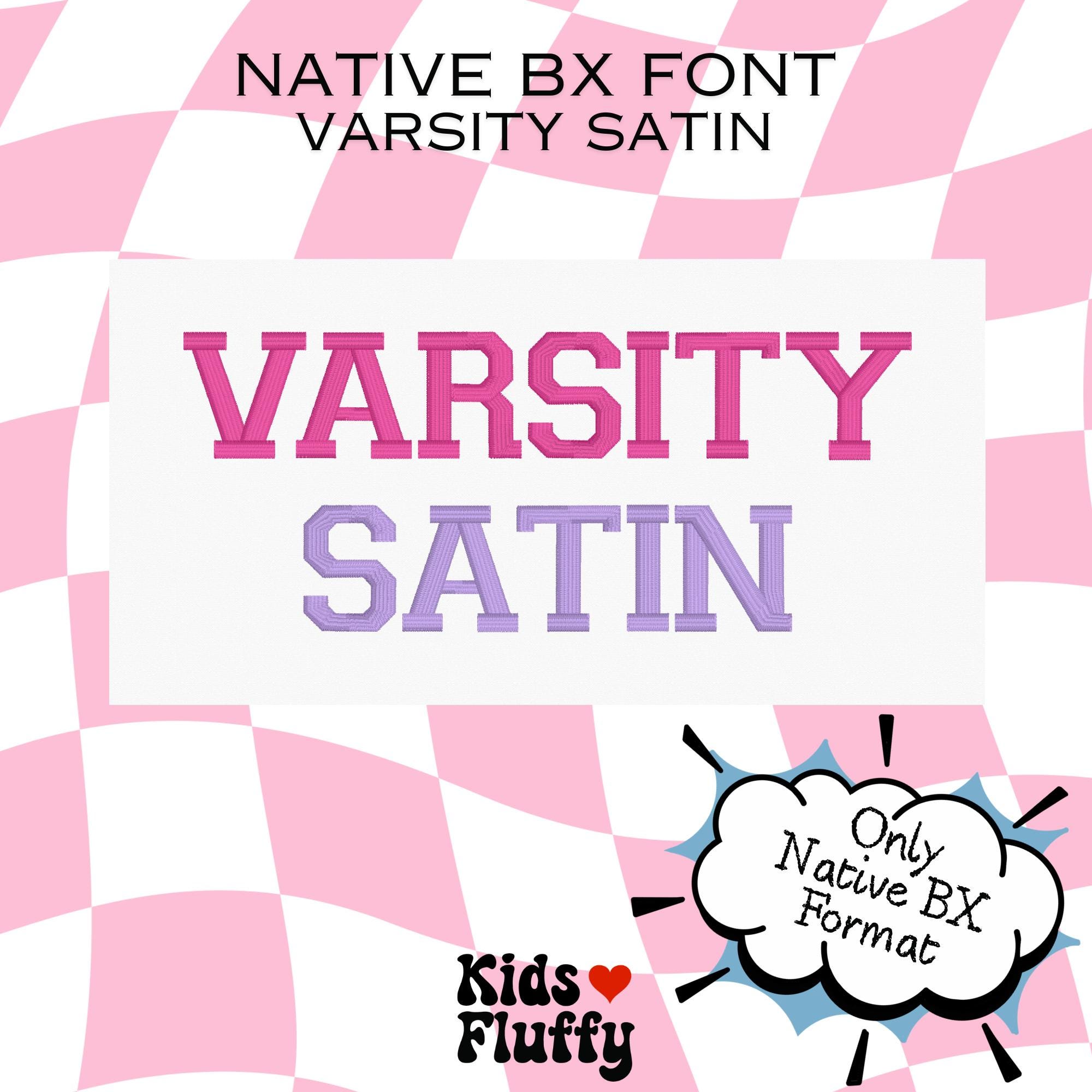 Native BX Font Varsity Satin - Bx Font - Embrilliance Native BX Font ...