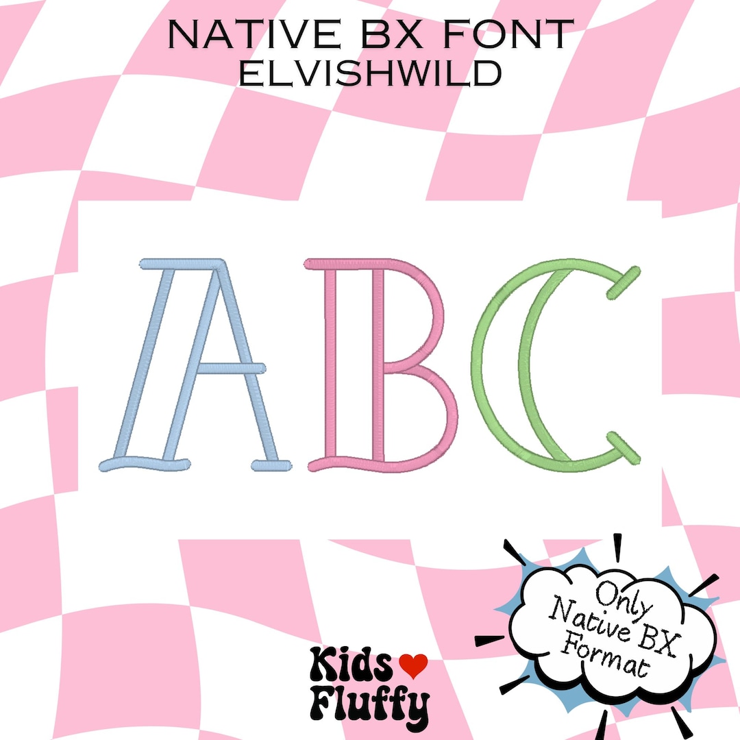 Native BX Font Elvishwild - Bx Font - Embroidery - Embroidery Native Bx ...