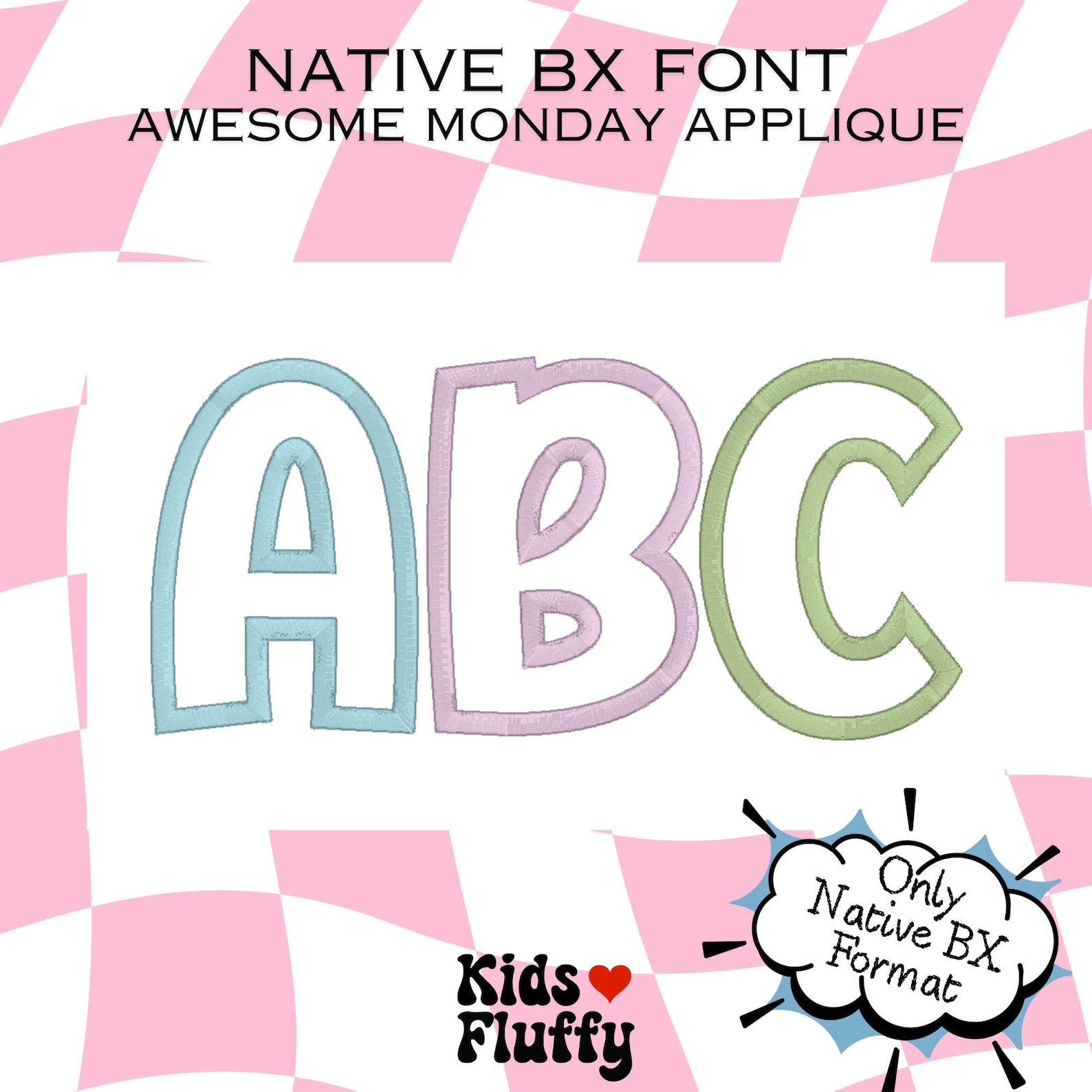 Native BX Font Awesome Monday Applique - Applique Bx Font - Embroidery ...