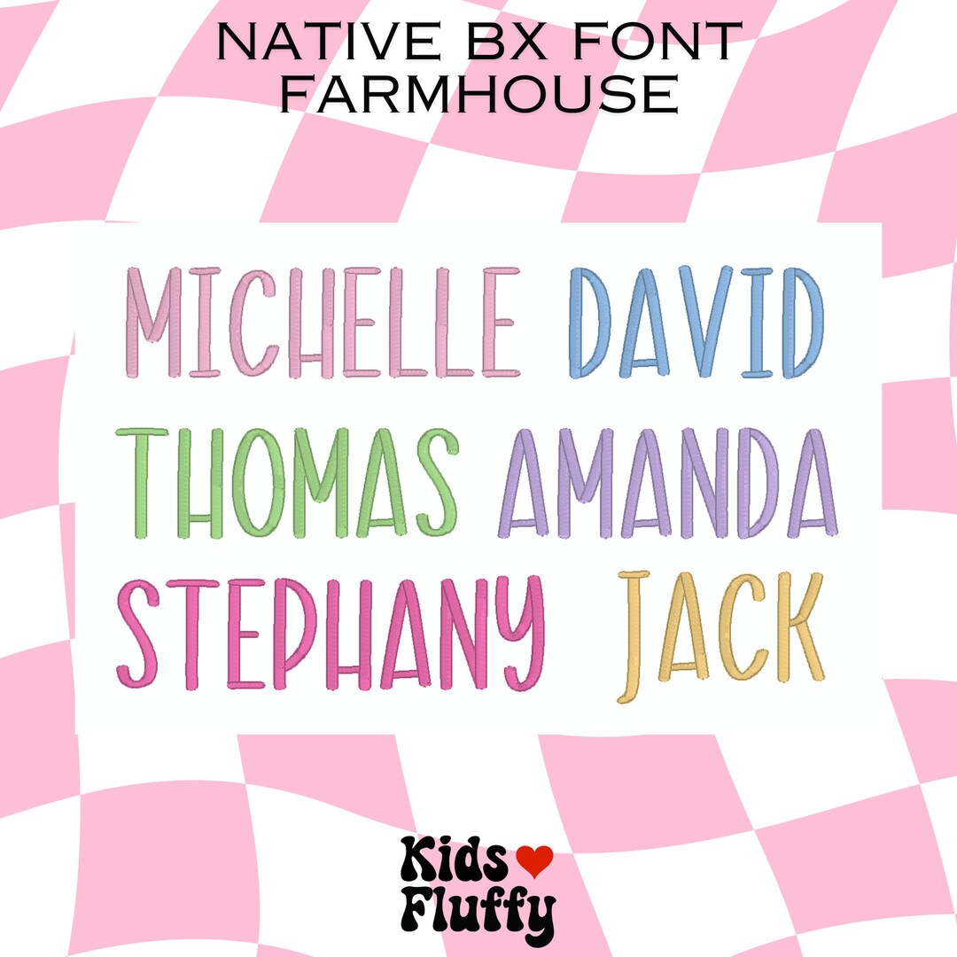 Farmhouse BX Font – Native BX Embroidery Font – Embrilliance Format ...