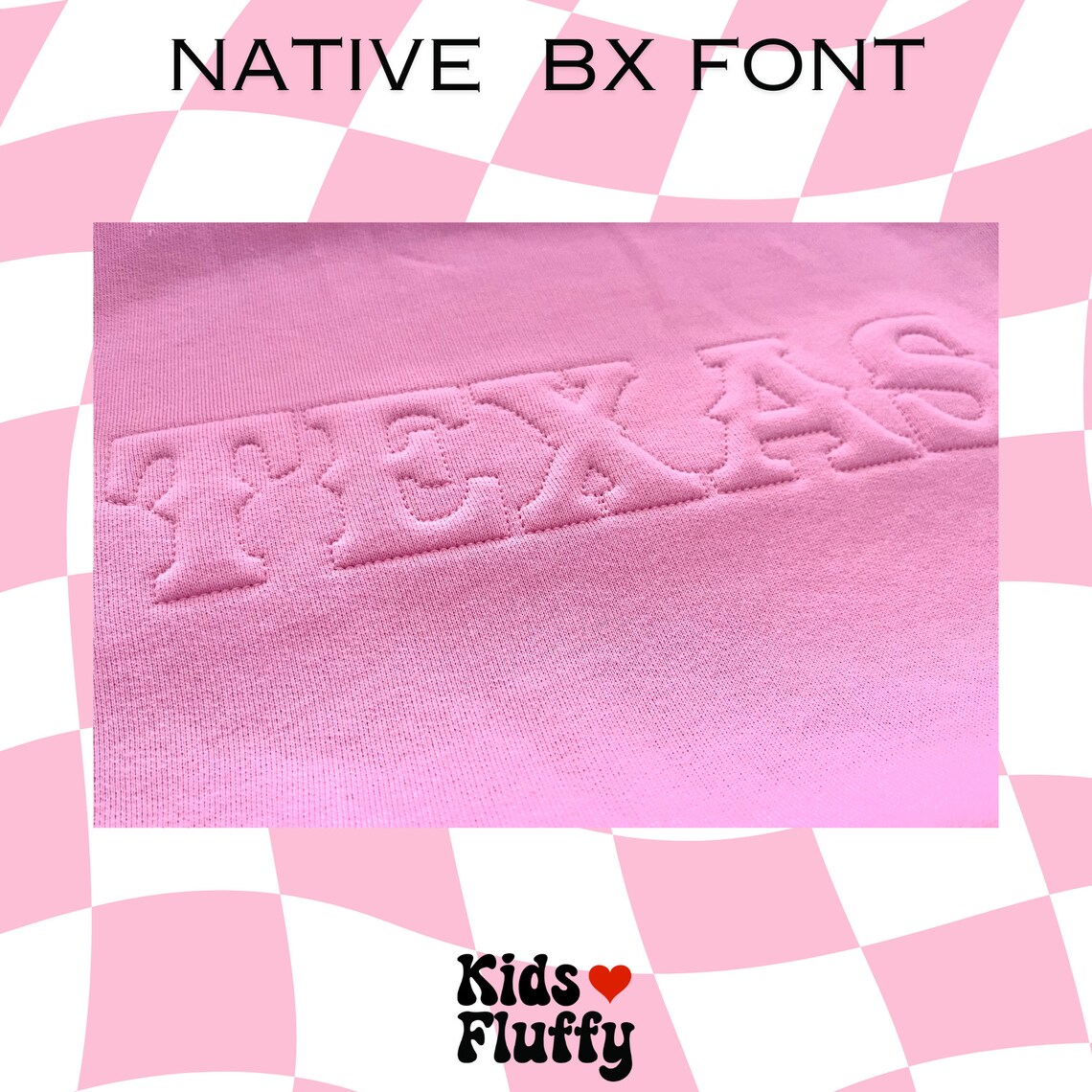 Native BX Font Texas 3D Embossed - BX Font - Embossed Font - Embroidery ...