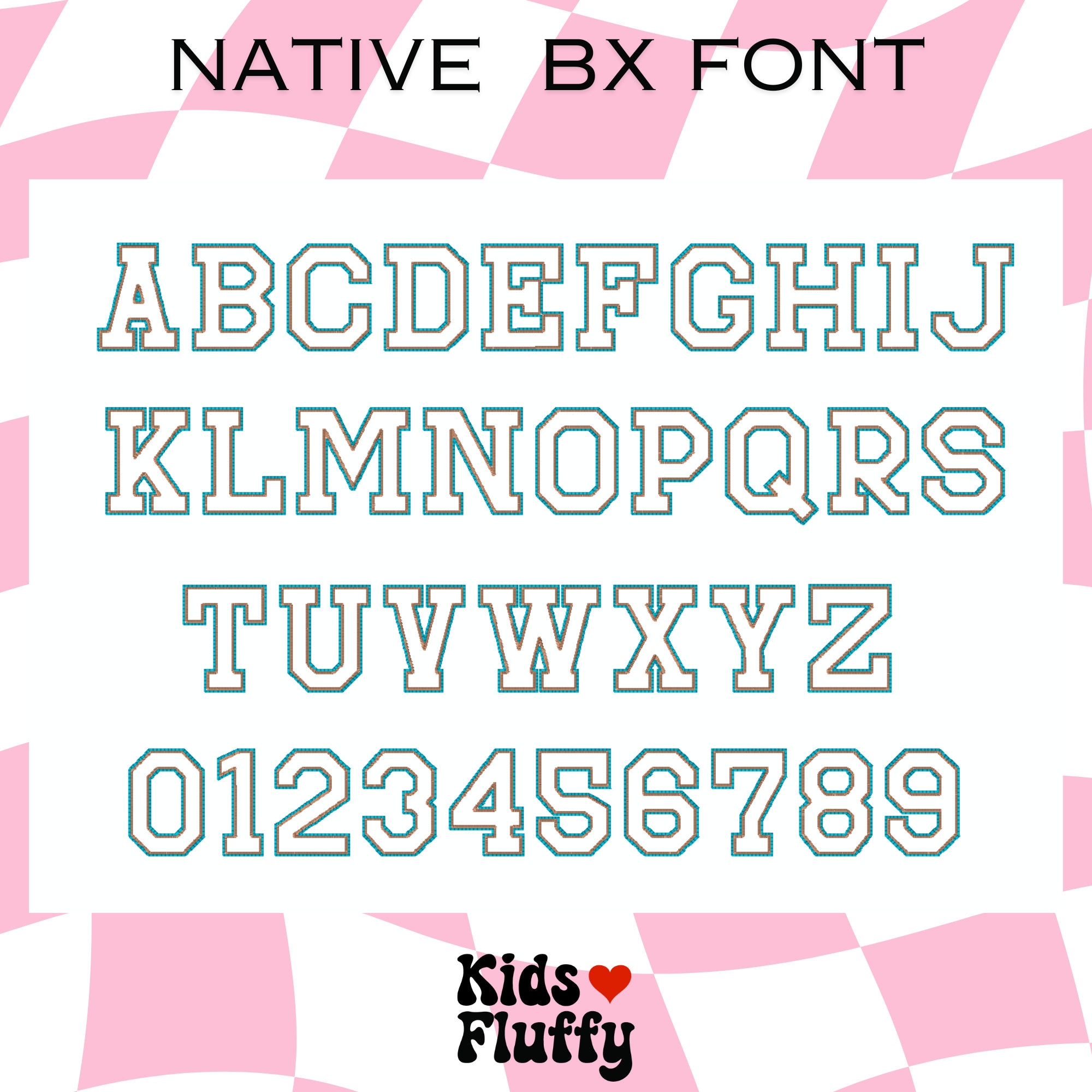 Native BX Font Varsitysportfield 3D Embossed - Native BX Font ...