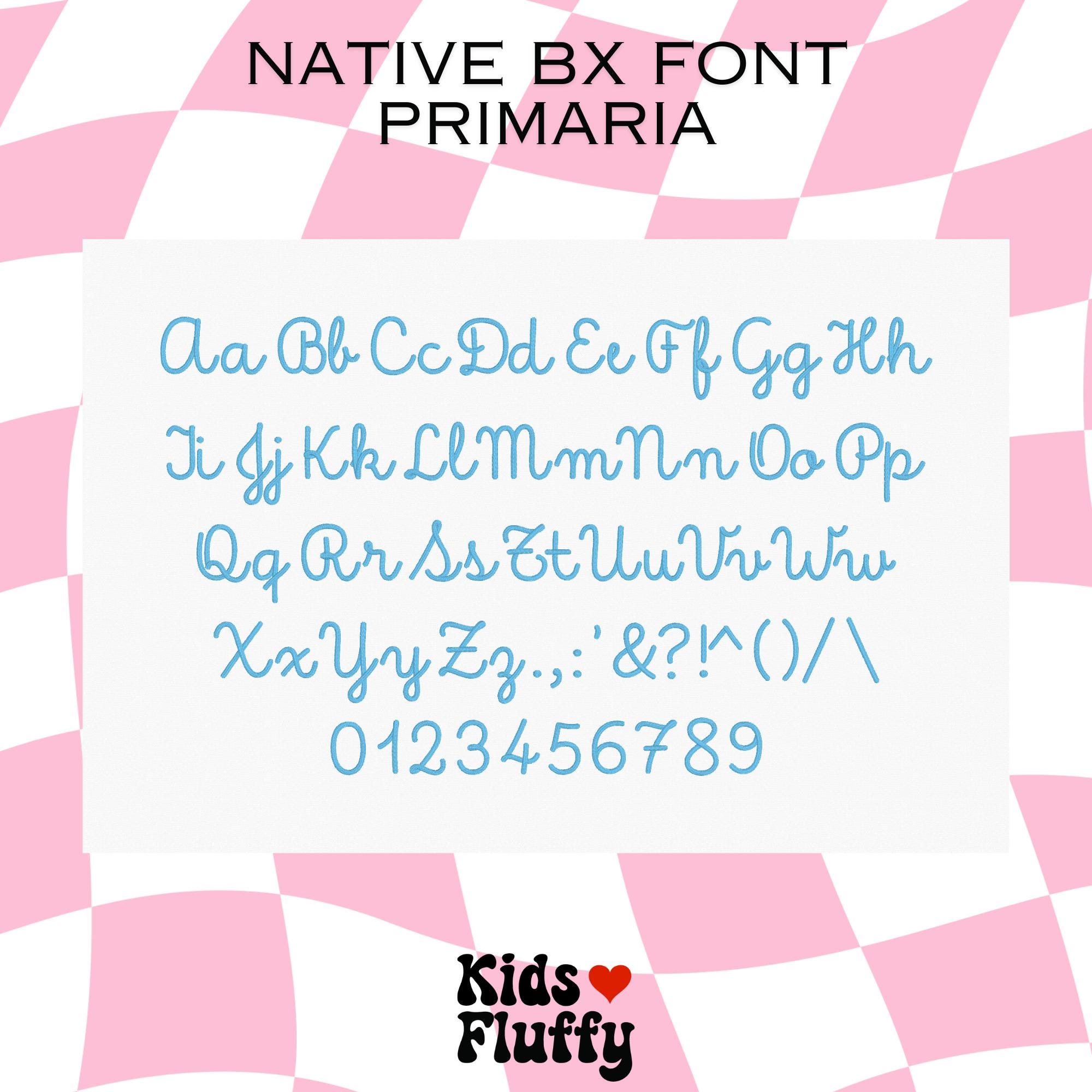 Native BX Font Primaria - Bx Font - Embrilliance Native BX Font - for ...