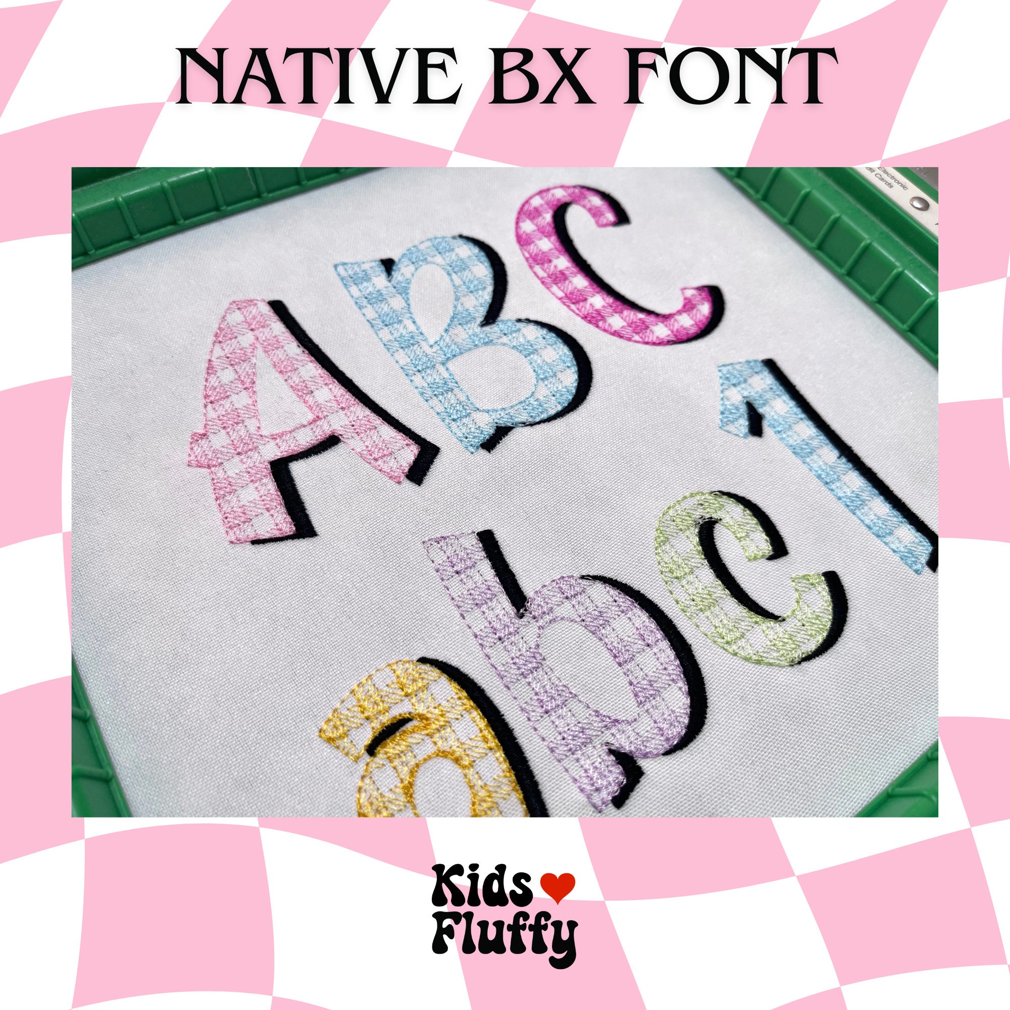 Pack 5 Native BX Font - Embroidery Font - BX Font - Varsity Patch ...
