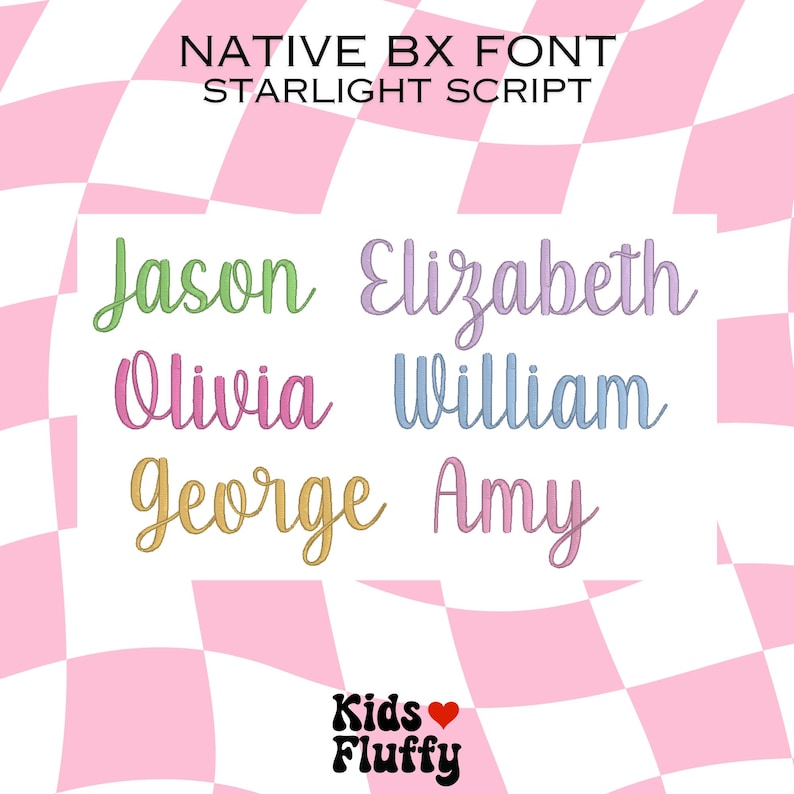 Native BX Font Starlight Script - Bx Font - Embroidery - Embroidery ...