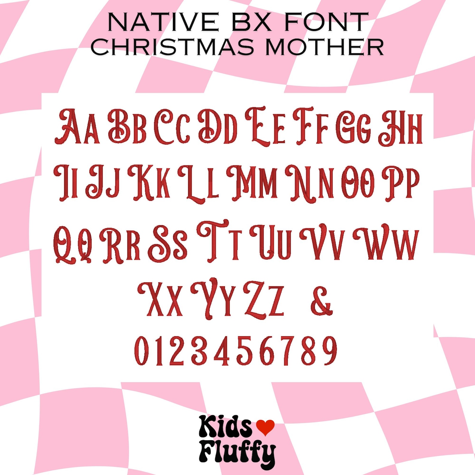 Native BX Font Christmas Mother - Bx Font - Embroidery - Embroidery Bx ...