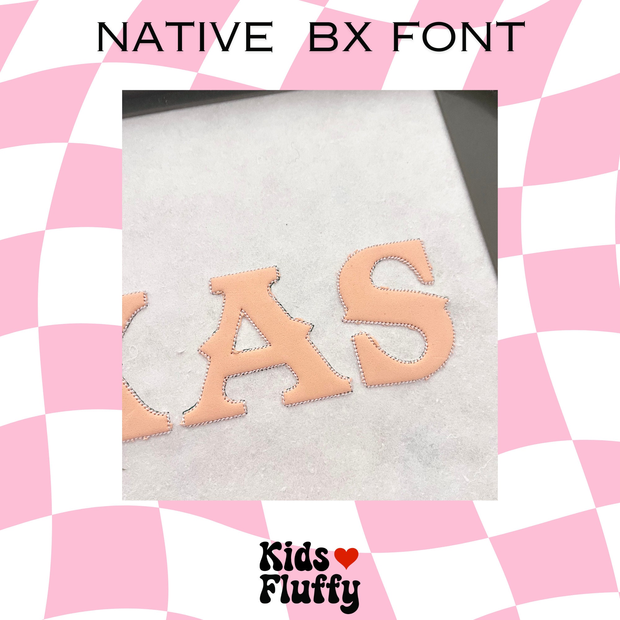 Native BX Font Texas 3D Embossed - BX Font - Embossed Font - Embroidery ...