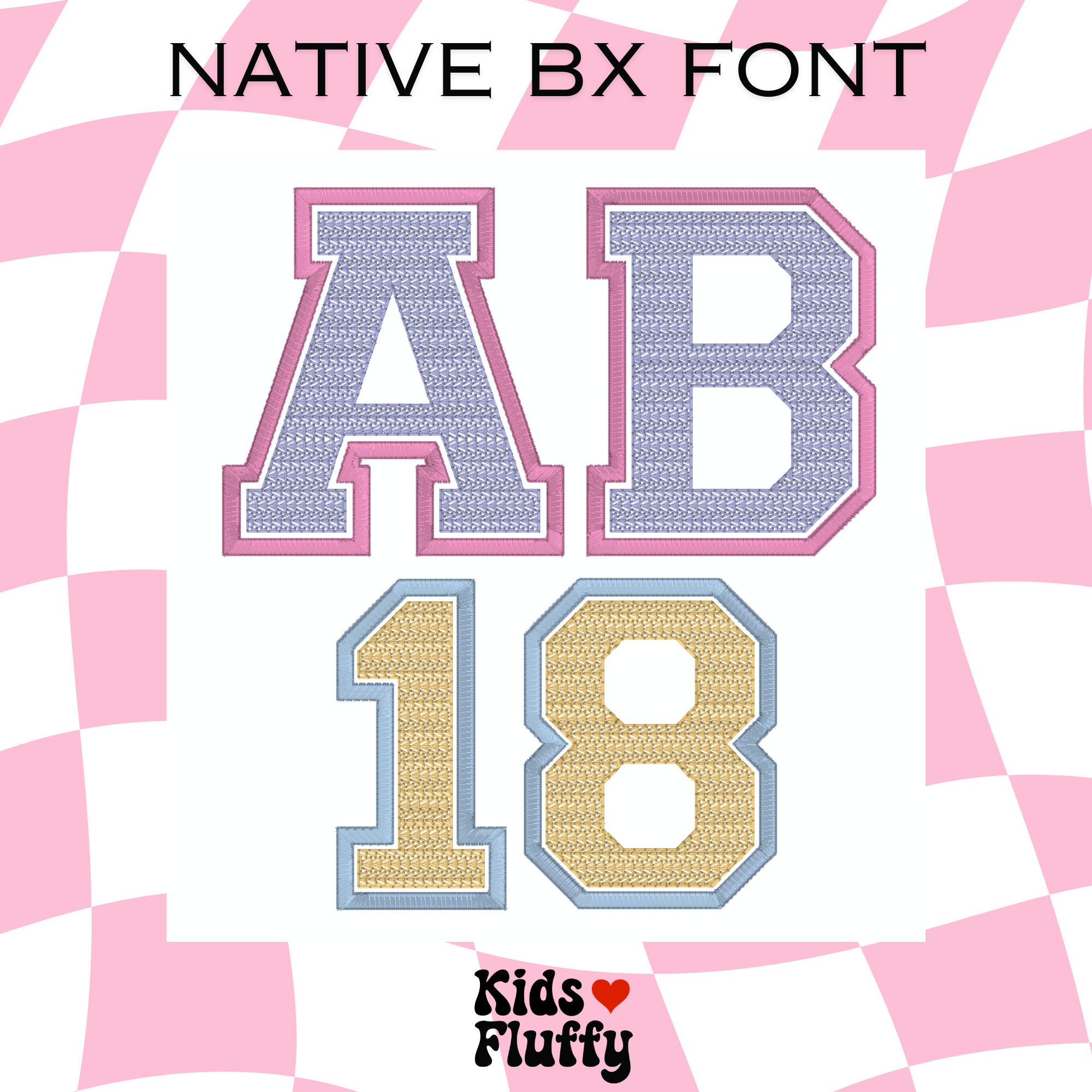 Bx Varsity Embroidery Font BX Native Format BX Embroidery Alphabet BX ...