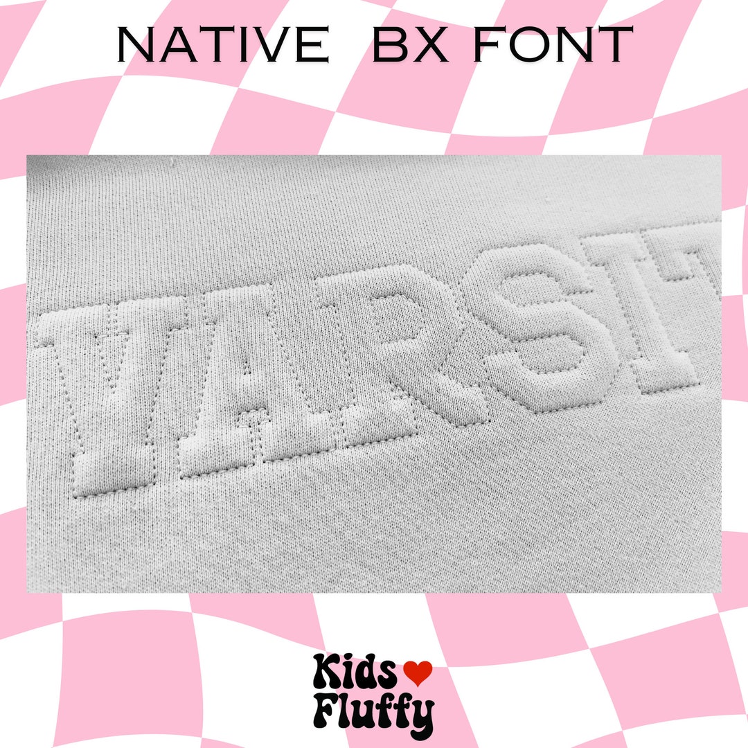 Native BX Font Varsitysportfield 3D Embossed - Native BX Font ...