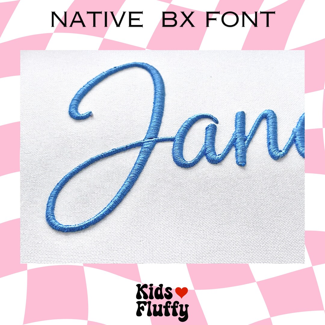 Puffy Foam Font - Native BX Font - Puff Embroidery Font - 3D Embroidery ...