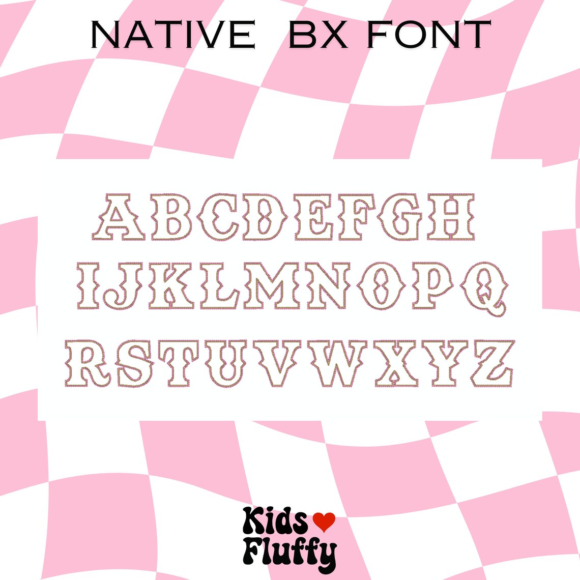 Native BX Font Texas 3D Embossed - BX Font - Embossed Font - Embroidery ...