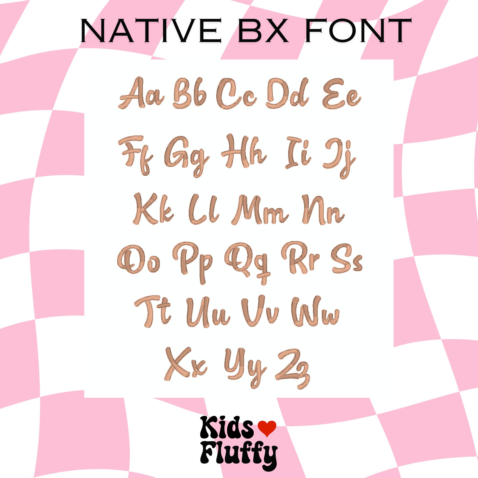 Puffy Foam Font - Native BX Font - Puff Embroidery Font - 3D Embroidery ...