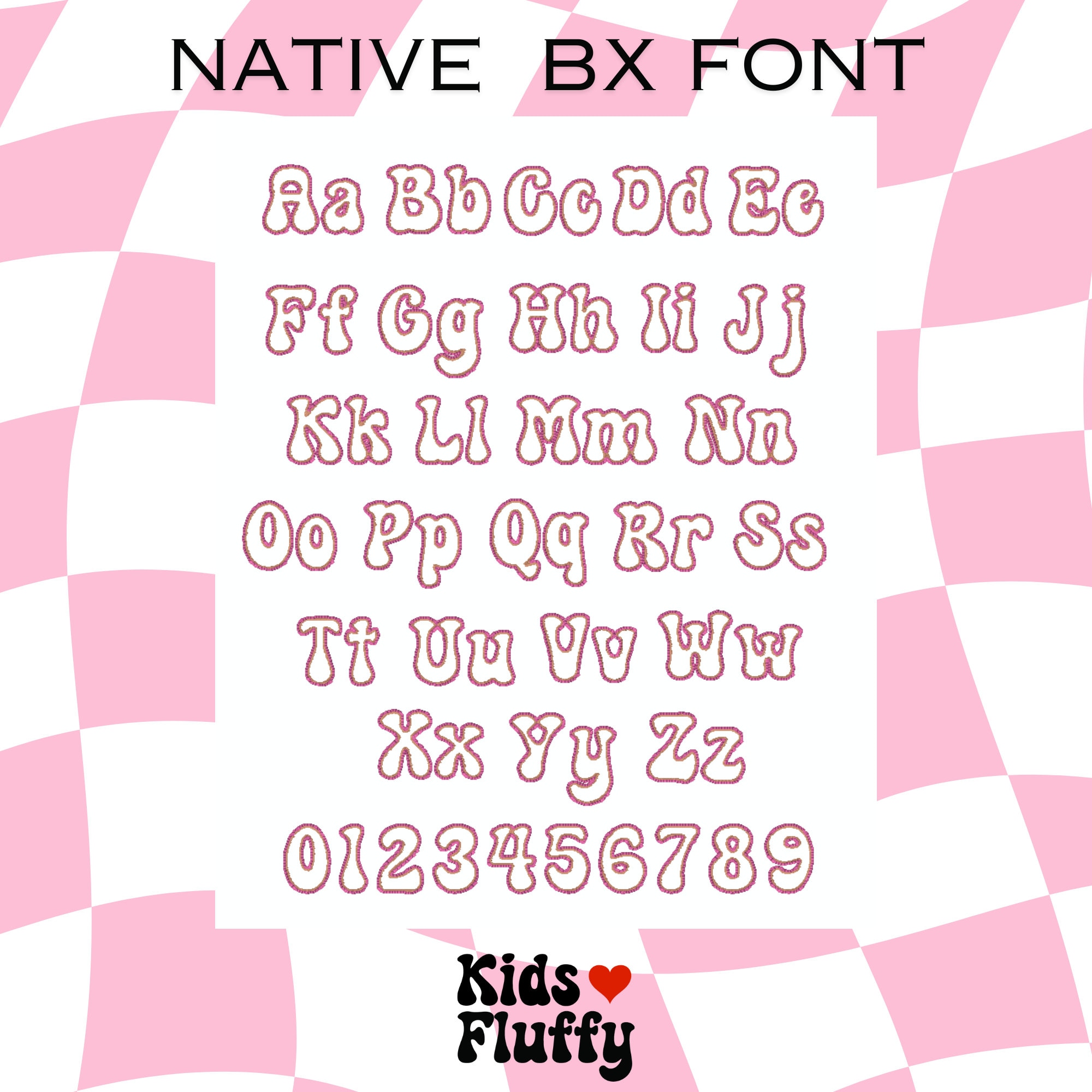Native BX Font Retro Magic 3D Embossed - BX Font - Embroidery 3D ...
