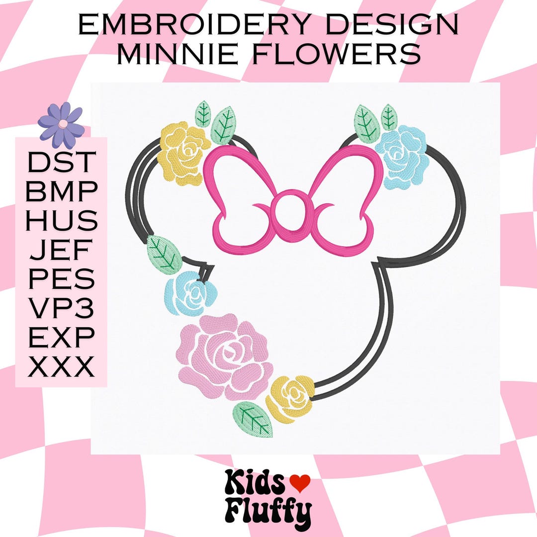 Embroidery Design Minnie Flowers - Embroidery - Minnie Flowers ...