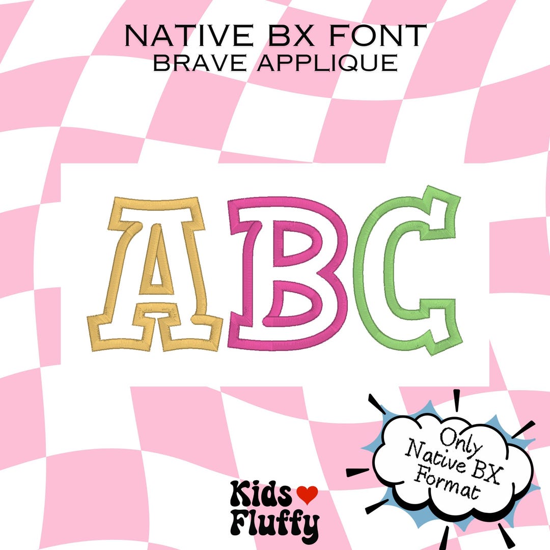 Native BX Font Brave Applique - Bx Font - Embroidery - Embroidery Font ...