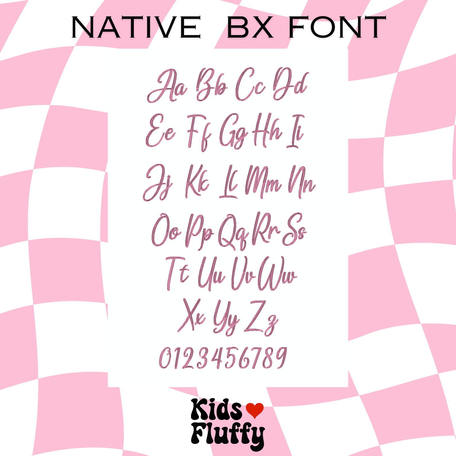 Puffy Foam Font - Native BX Font - Puff Embroidery Font - 3D Embroidery ...