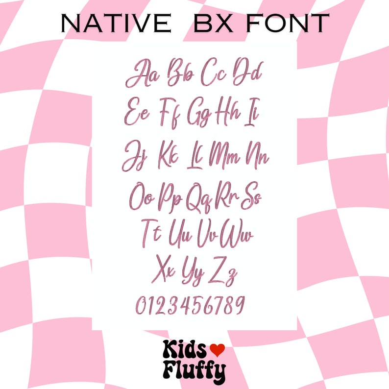 Puffy Foam Font - Native BX Font - Puff Embroidery Font - 3D Embroidery ...