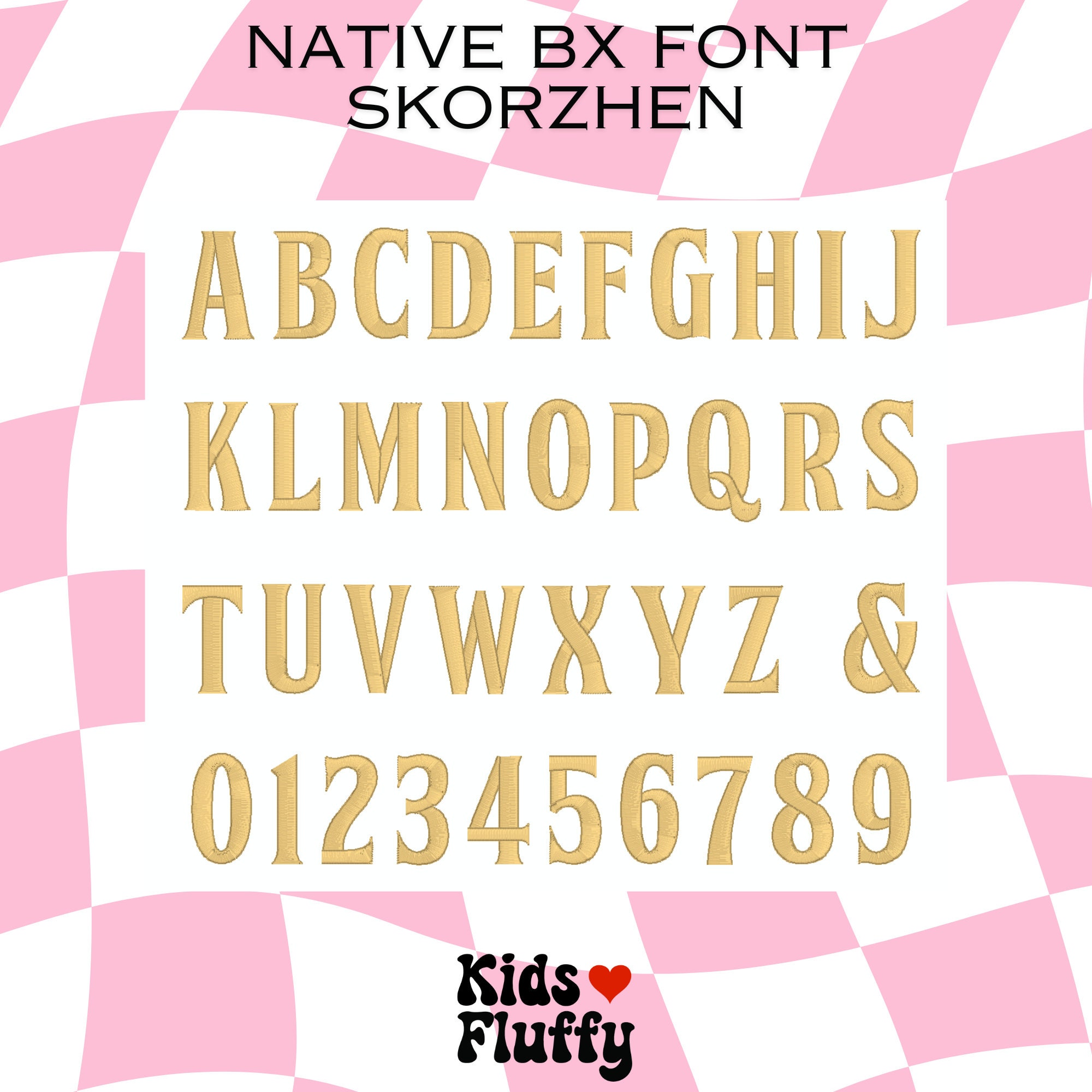 Native BX Font Skorshen - Bx Font - Embroidery Font - Satin Stitch ...