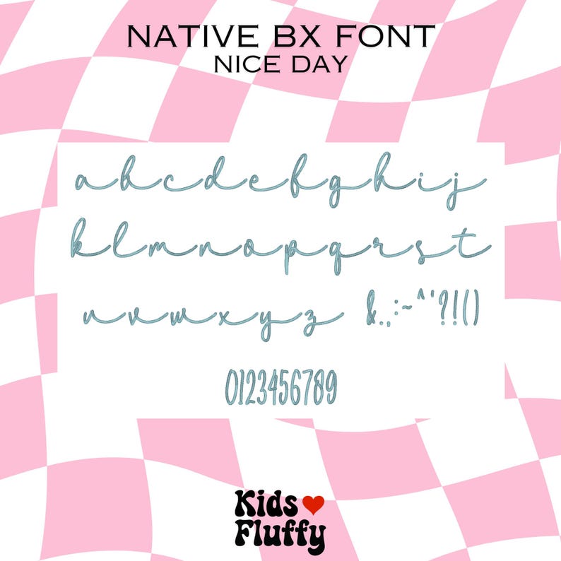 Native BX Nice Day - Bx Font - Embroidery - Embroidery Font ...