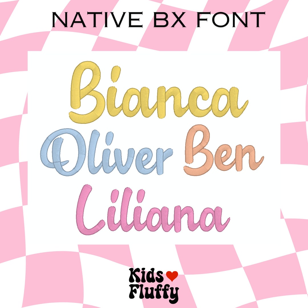 Puffy Foam Font - Native BX Font - Puff Embroidery Font - 3D Embroidery ...