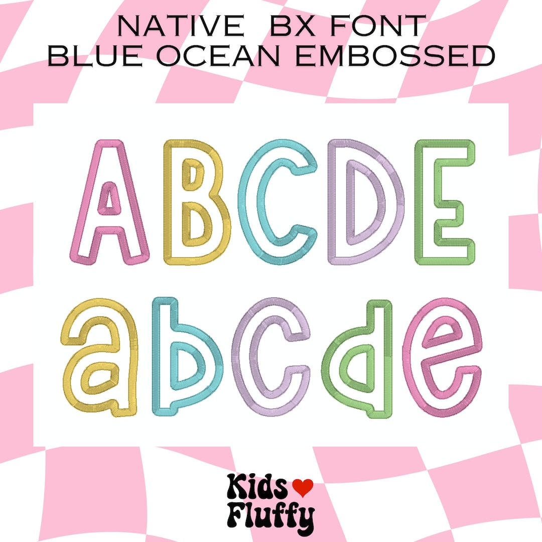 Sticker Applique Native BX Font Applique Bx Font Embroidery Applique ...