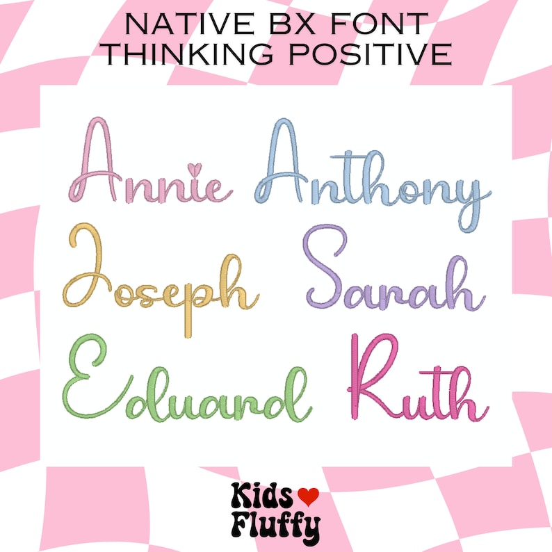 Native BX Font Thinking Positive - Bx Font - Embroidery Font ...