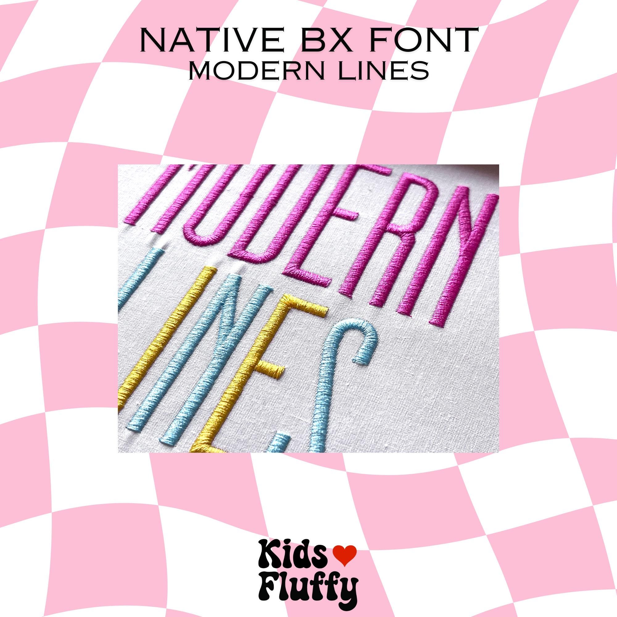Native BX Font Modern Lines - Bx Font - Native Bx Font - Embrilliance ...