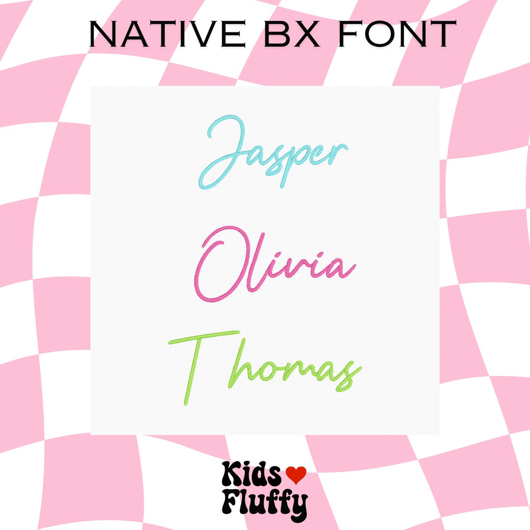 Native BX Font Silvertone - BX Font - Embrilliance BX Font - Embroidery ...