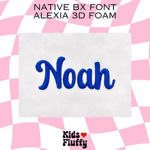 Puffy Foam Font - Native BX Font - Puff Embroidery Font - 3D Embroidery ...